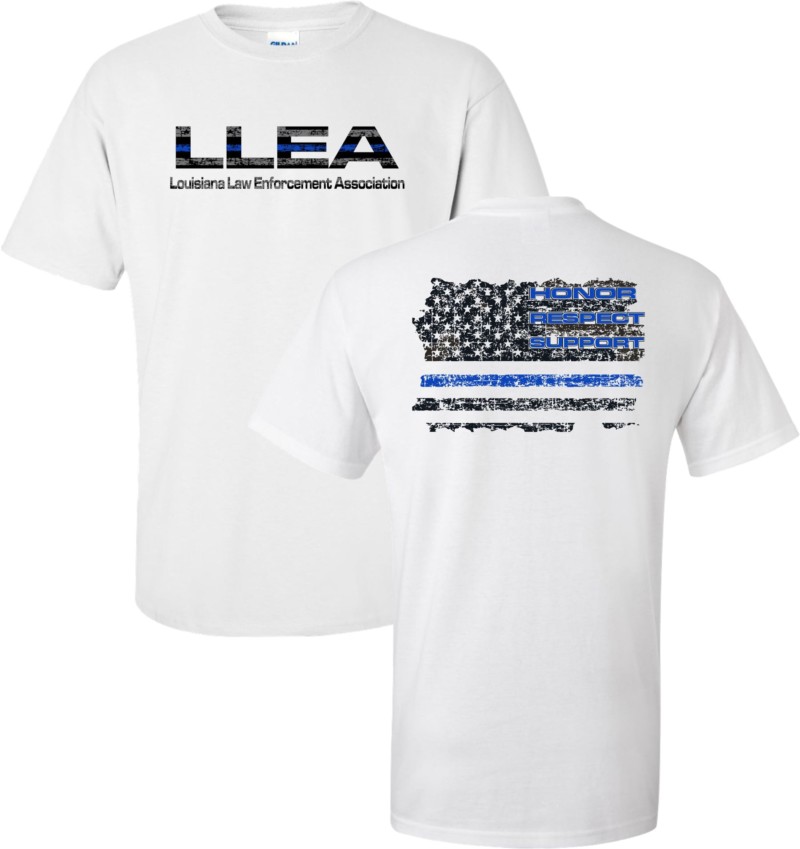 White LLEA T-Shirt - Louisiana Law Enforcement Association